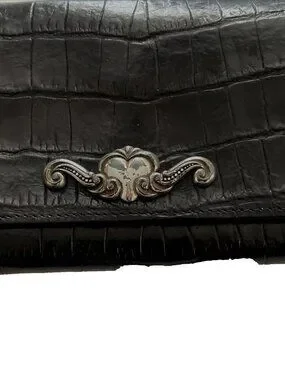 Brighton | Bags | Brighton Brown Leather Croc Wallet Organizer ...